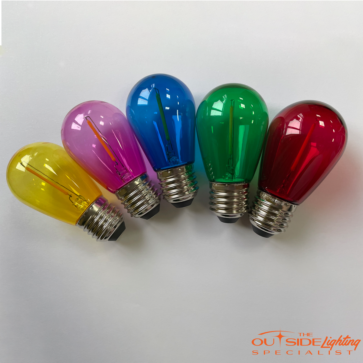 Set of 10 Coloured LED bulbs | The Outside Lighting Specialist Ltd